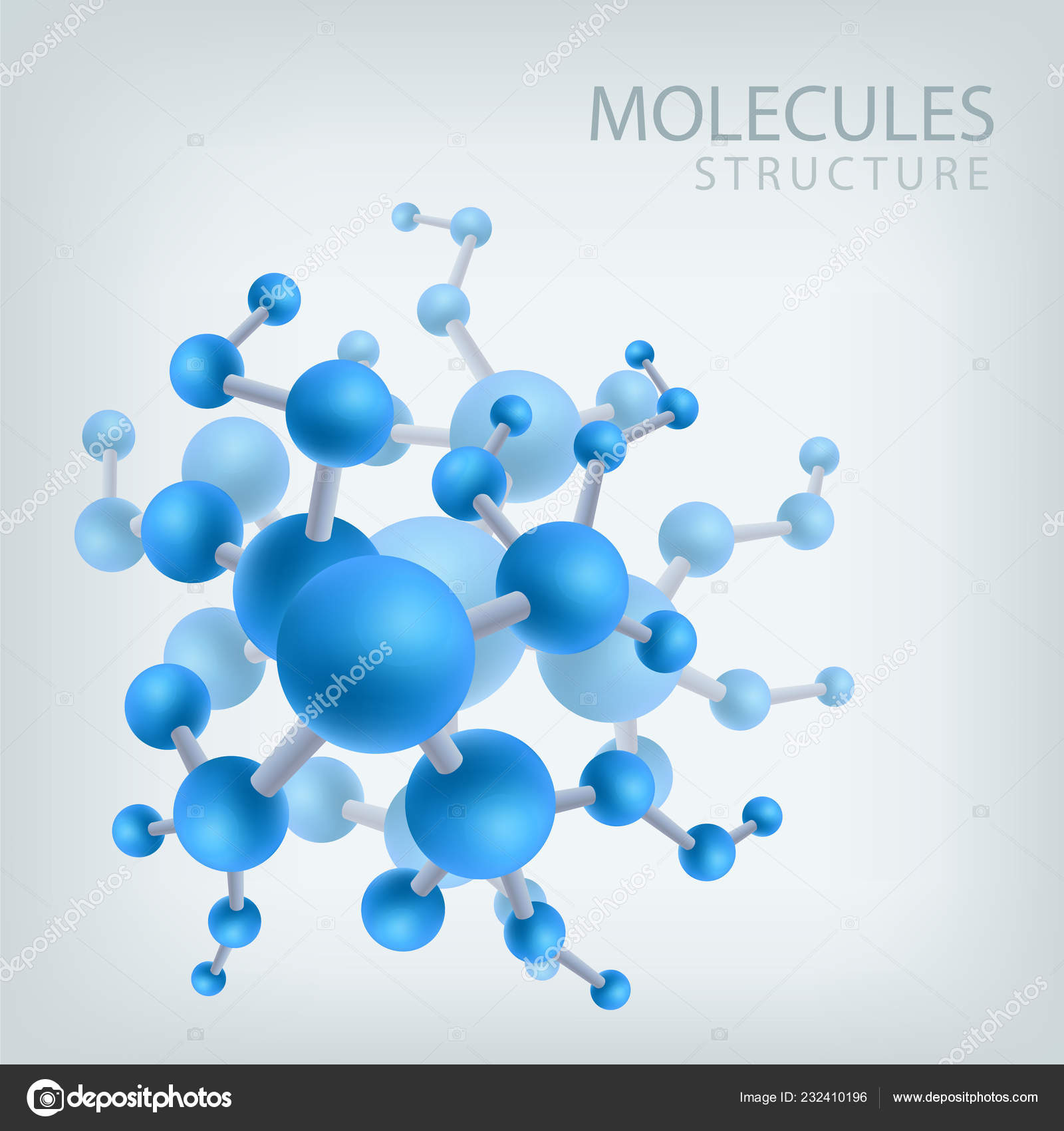 Molecule Structure Structure Vector Illustration — Stock Vector ...