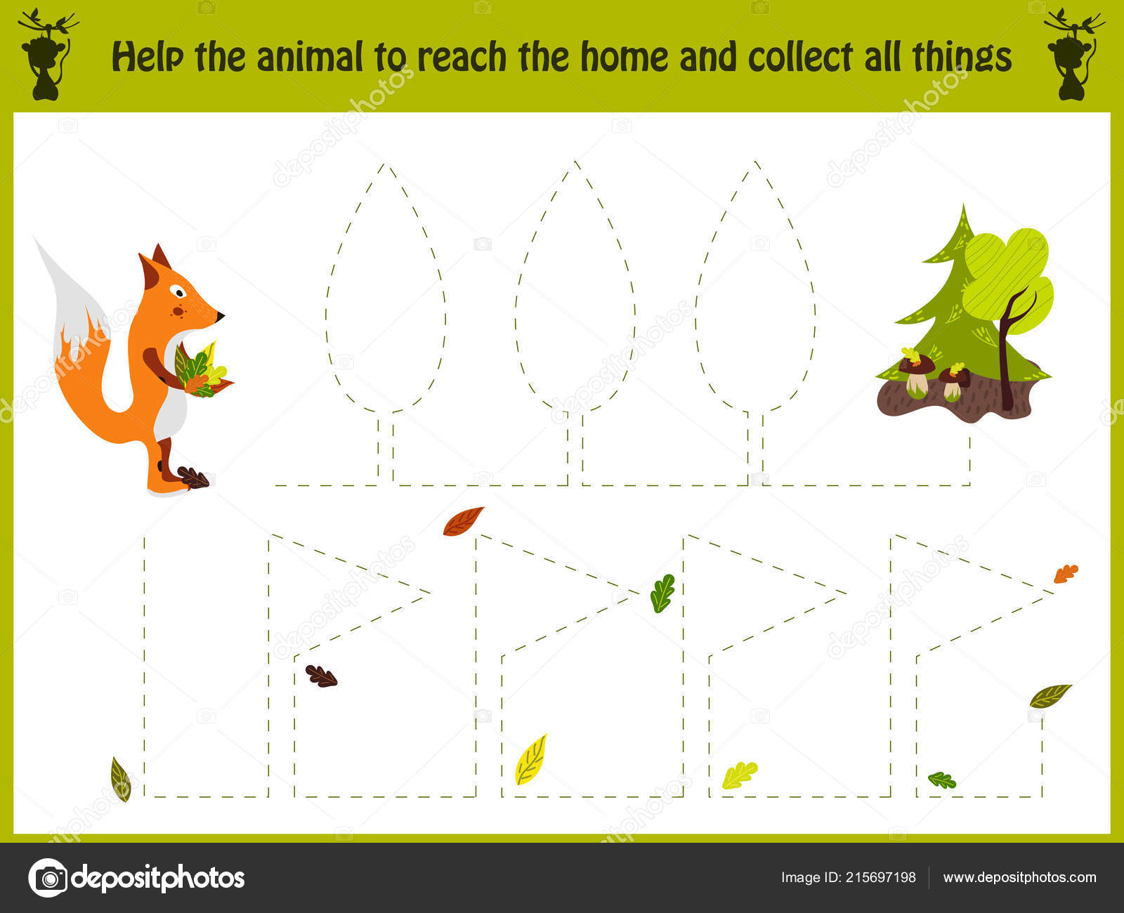 Cartoon illustration of education. Matching game for preschool kids ...