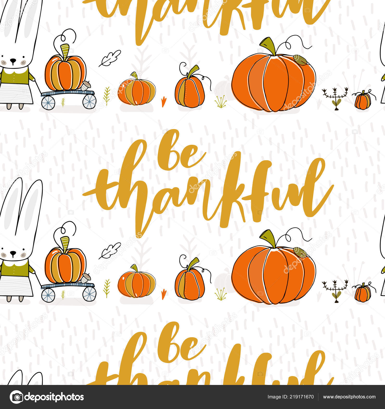 Be thankful. Thanksgiving pattern. Vector Seamless pattern Stock Vector ...