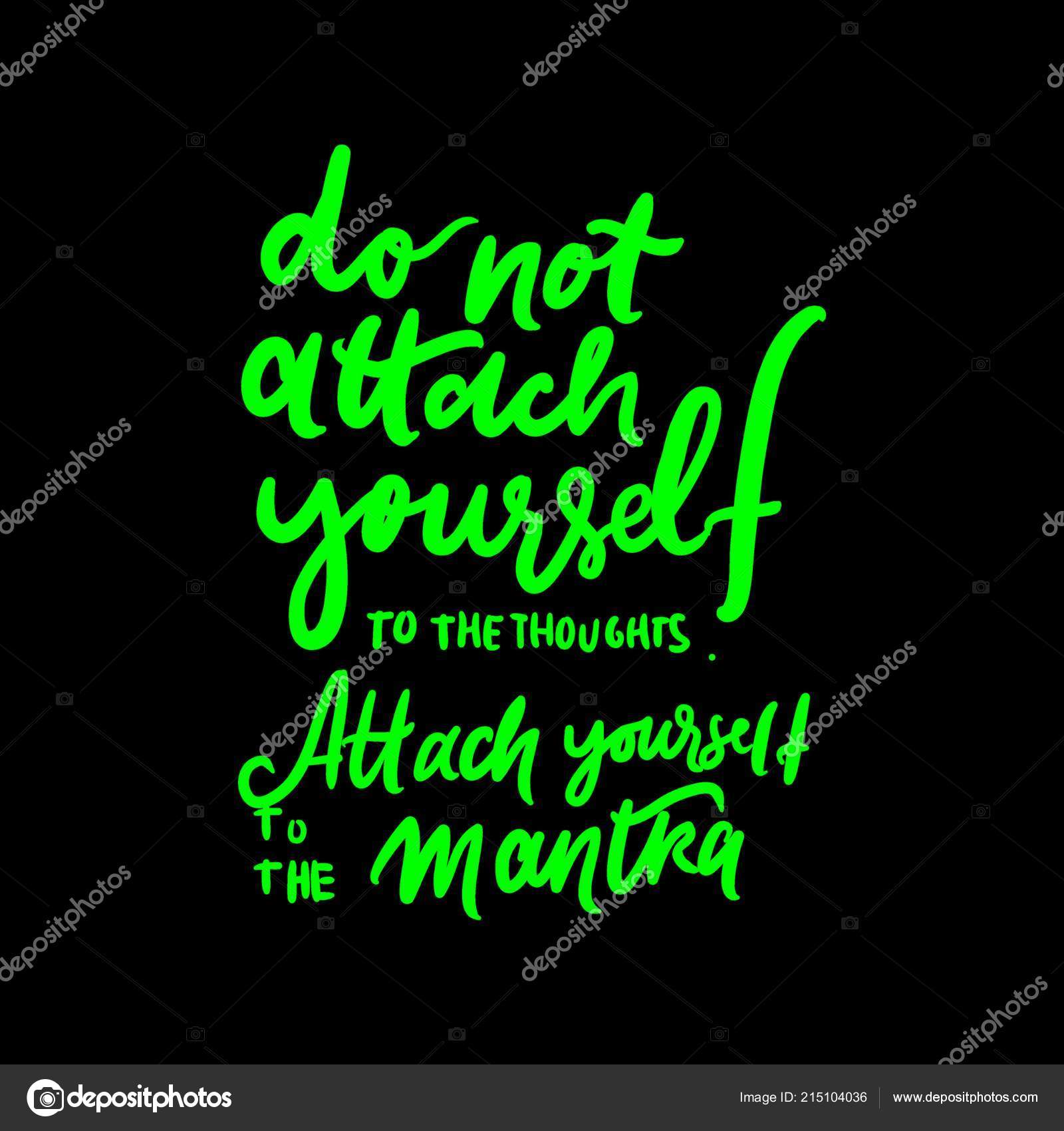 Mantra. Hand lettering illustration poster Stock Vector Image by ...
