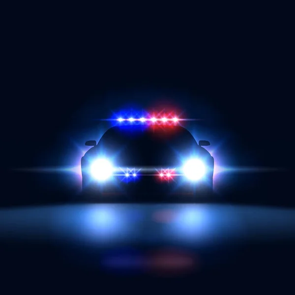 Police lights night Vector Art Stock Images | Depositphotos