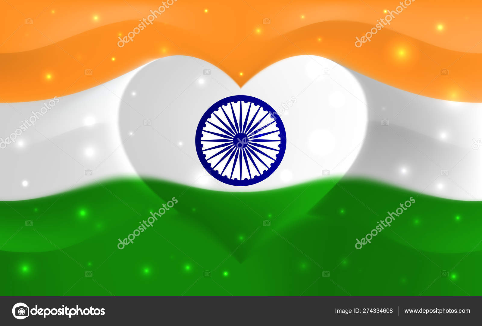 Heart Shaped Flag India