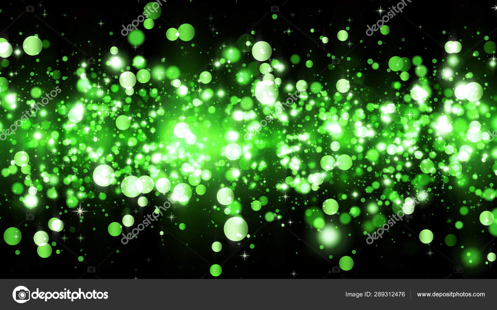 Background with green glitter particles. Beautiful holiday background ...