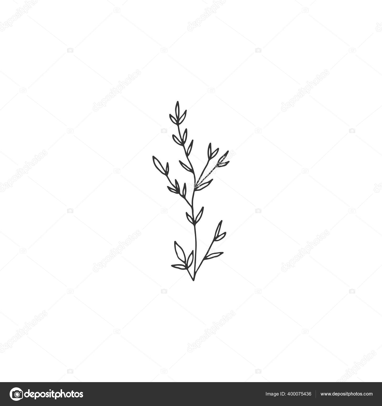 Simple Branch Silhouette