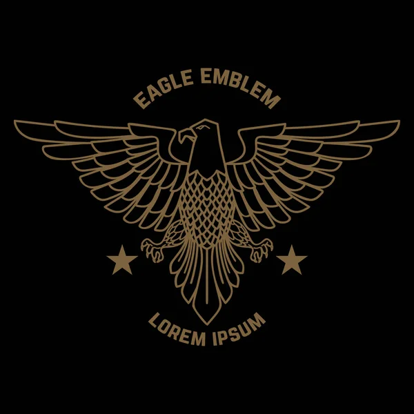 Gold eagle badge Vector Art Stock Images | Depositphotos