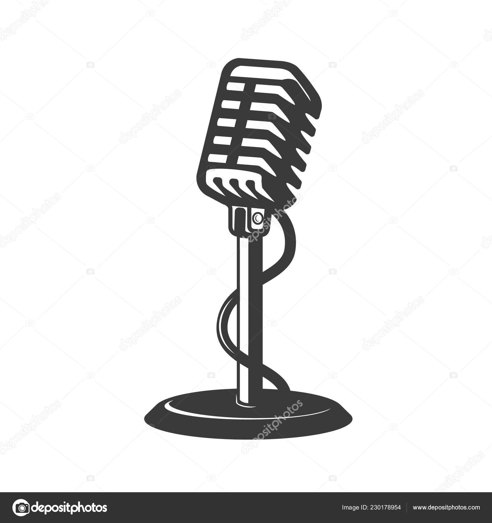 Vintage Microphone Vector Free Download