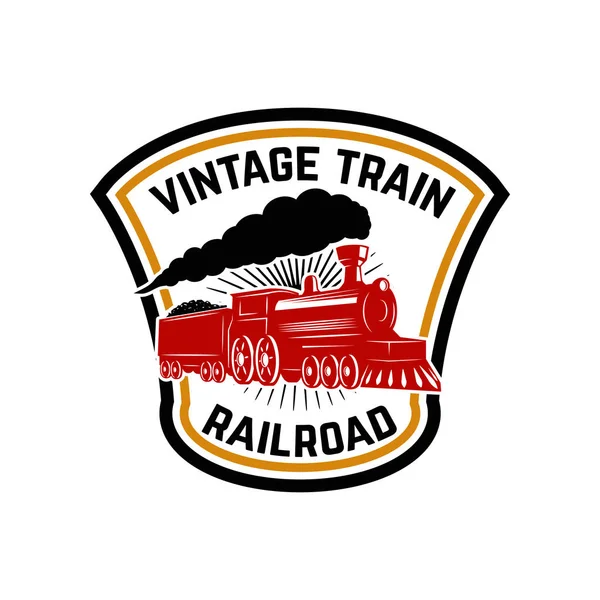 Retro Train Illustration Isolated White Background Design Element Logo ...