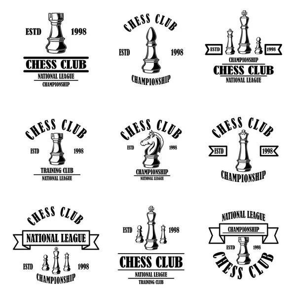 Vector Set: Vintage Chess Piece Labels and Icons — Stock Vector ...
