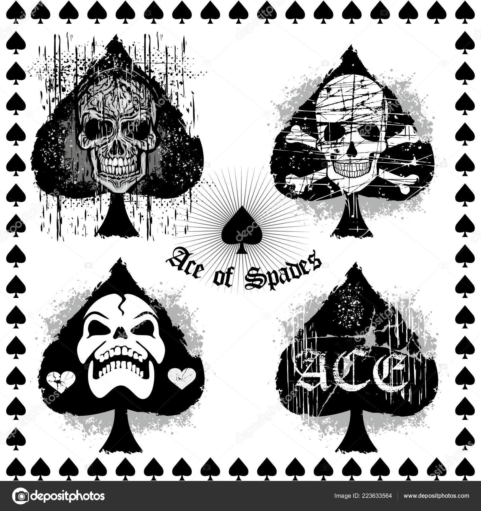 Ace Of Spades Playing Card Skull