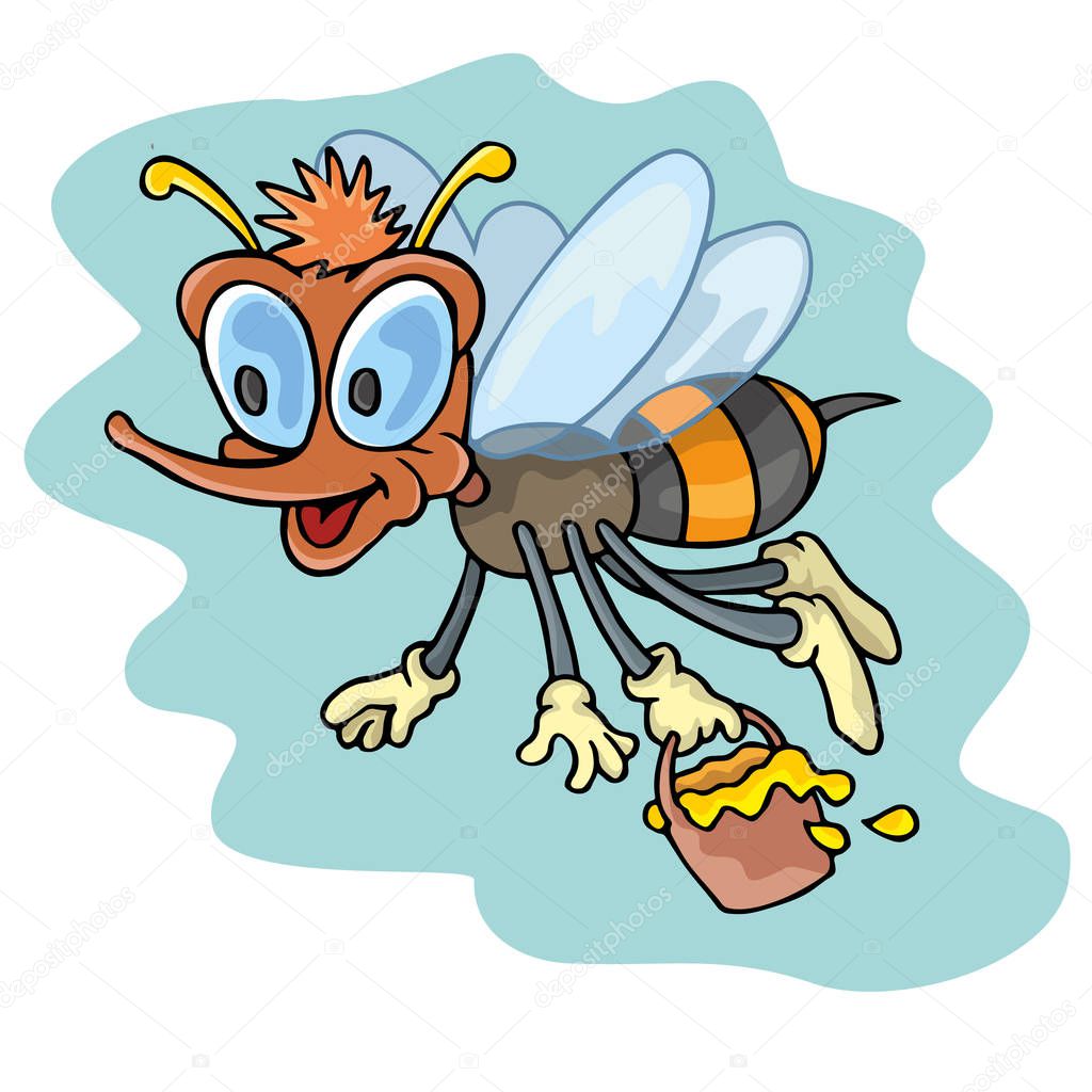 p ginas para colorear para ni os con animales divertidos, abeja divertida 2024