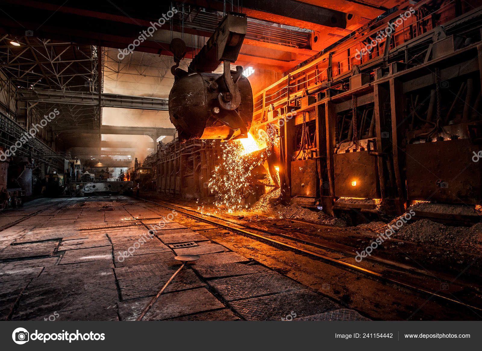 Pouring Liquid Metal Open Hearth Furnace — Stock Photo © shestakov15 ...