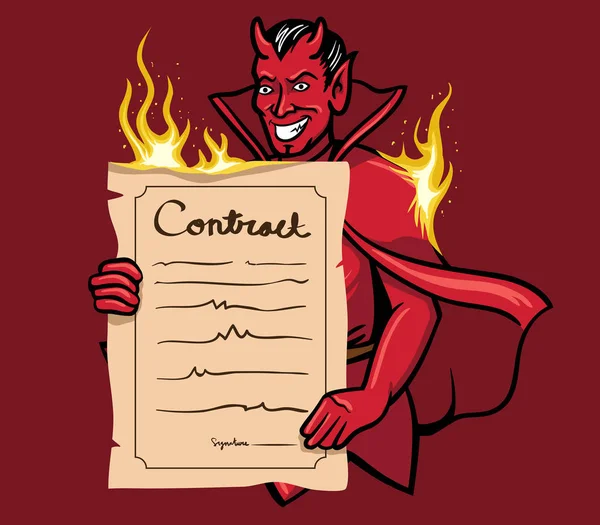 Devil contract Vector Art Stock Images | Depositphotos