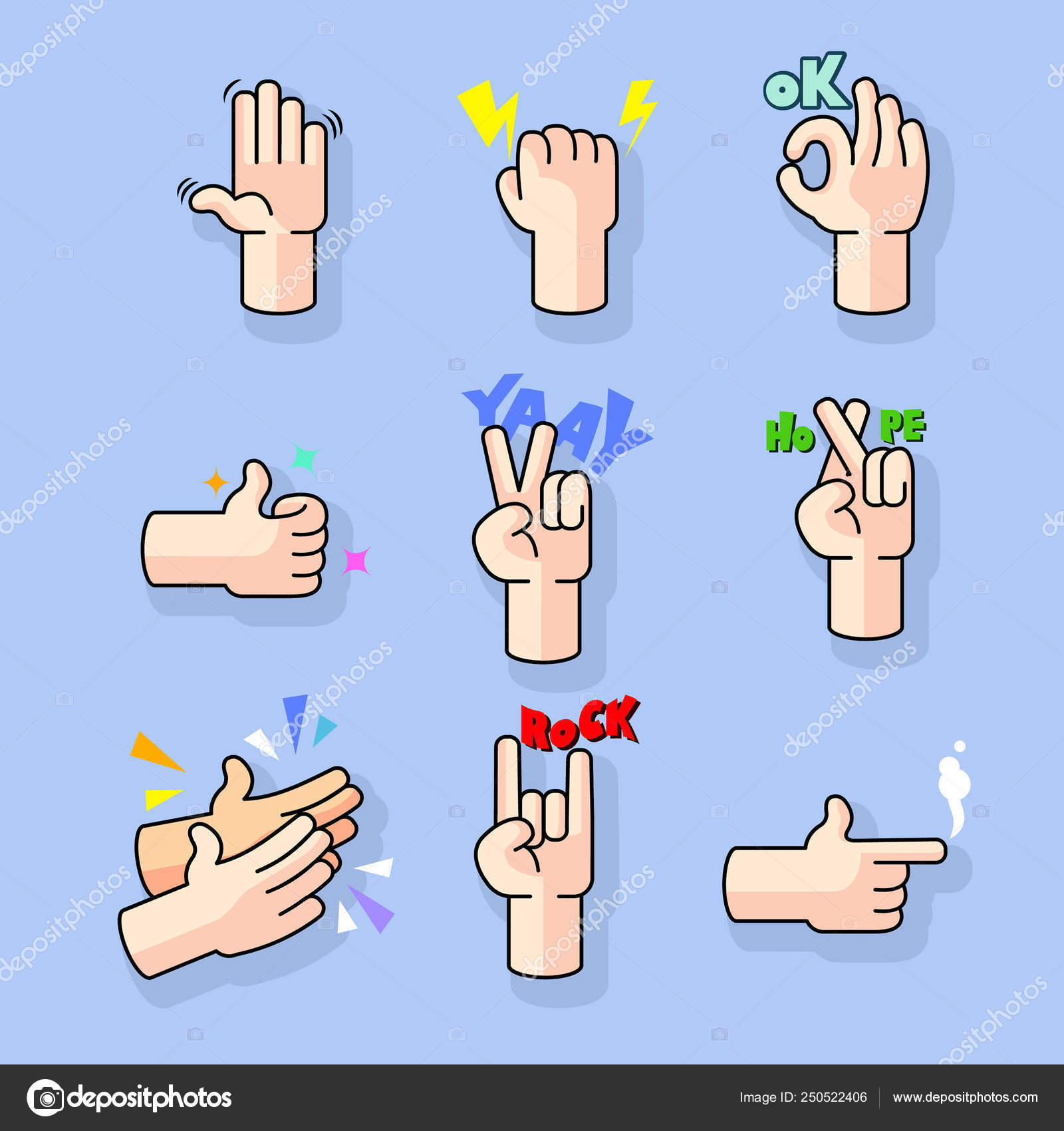 Cartoon Hand Gestures