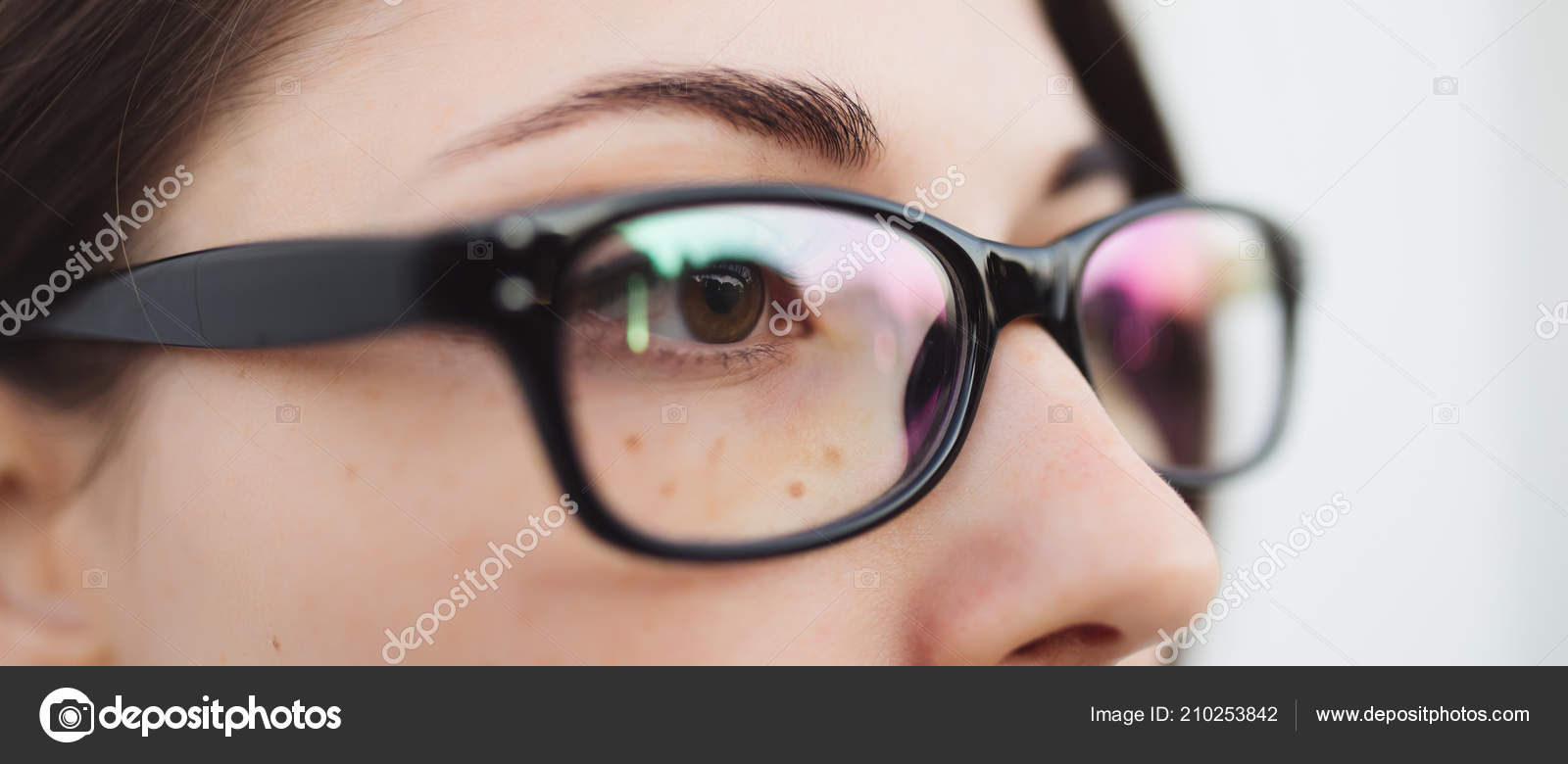 Optics Eyeglasses Good Vision Woman — Stock Photo © antgor90 #210253842