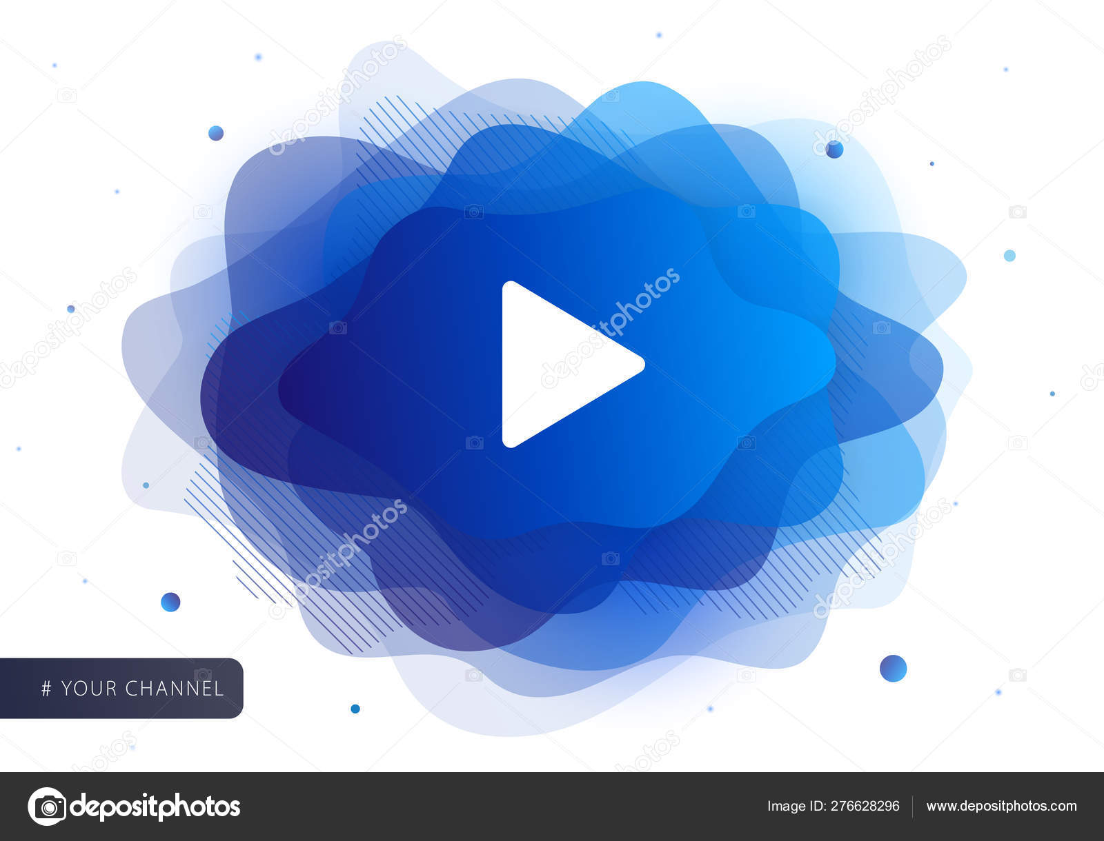 Watch video player for web site, mobile and computer layout. Play ...