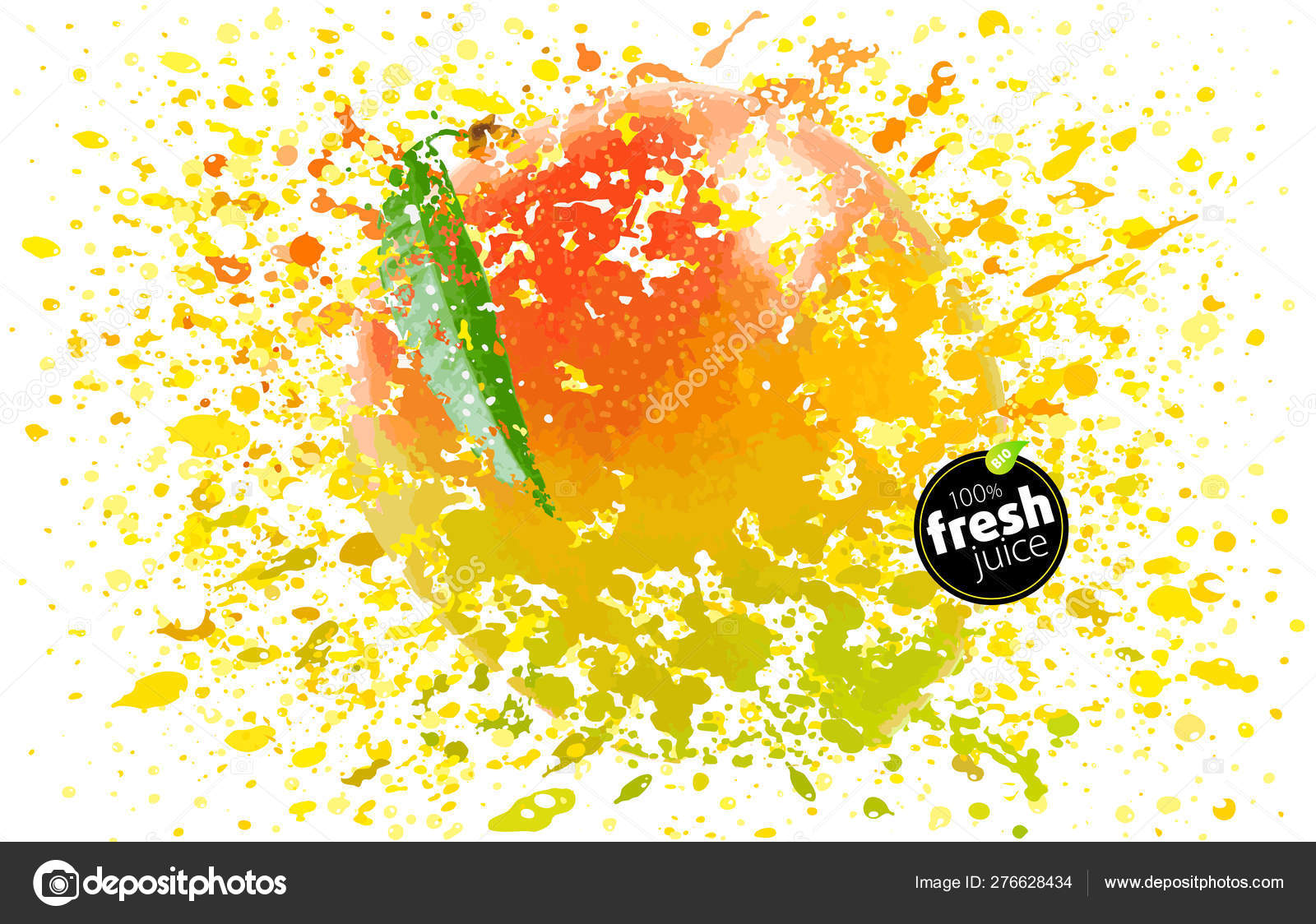 Mango Juice Splash Wallpaper