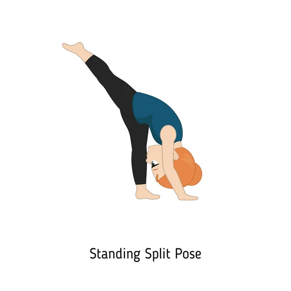Standing split yoga Vector Art Stock Images | Depositphotos