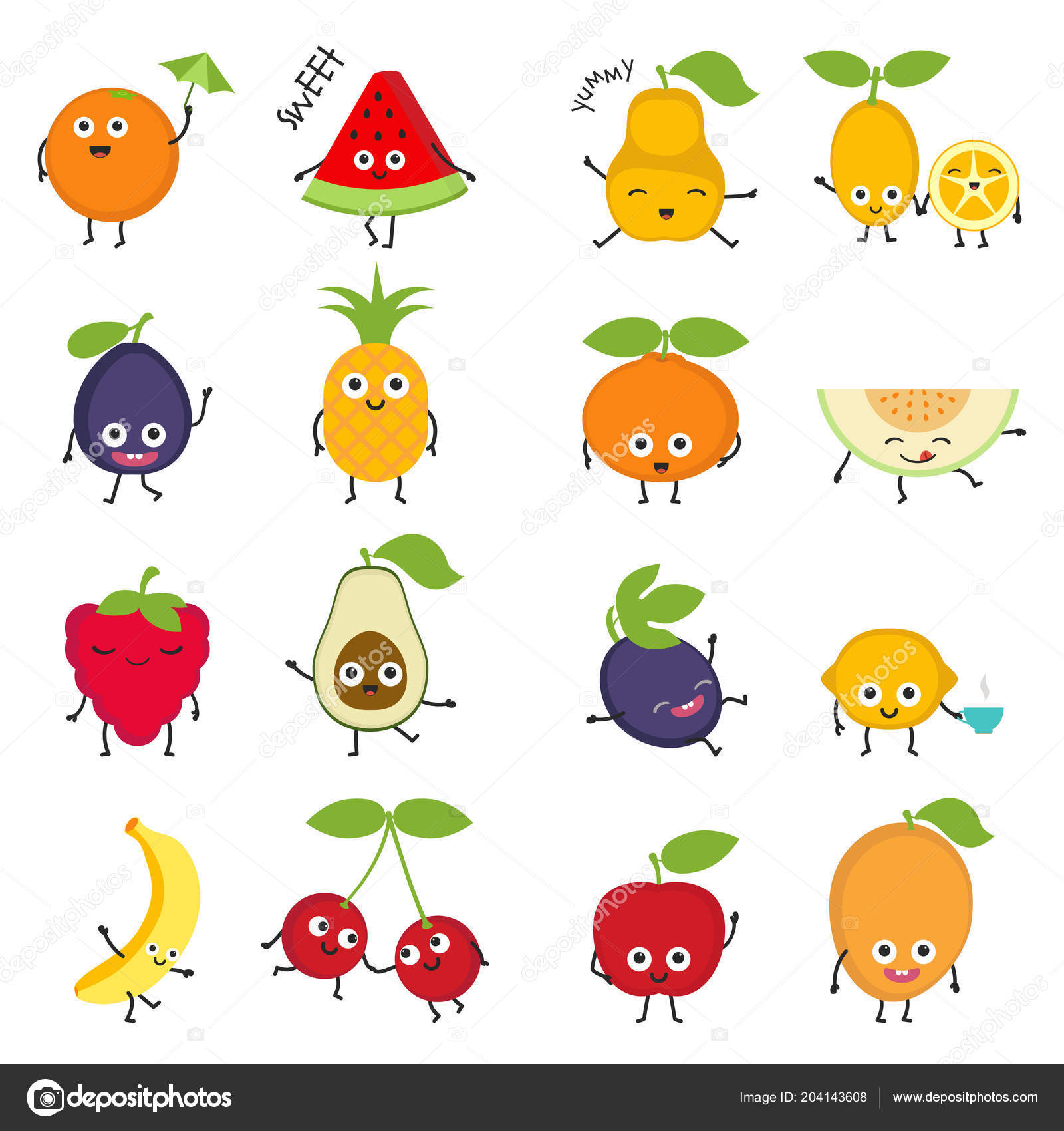 Cute Animated Fruit