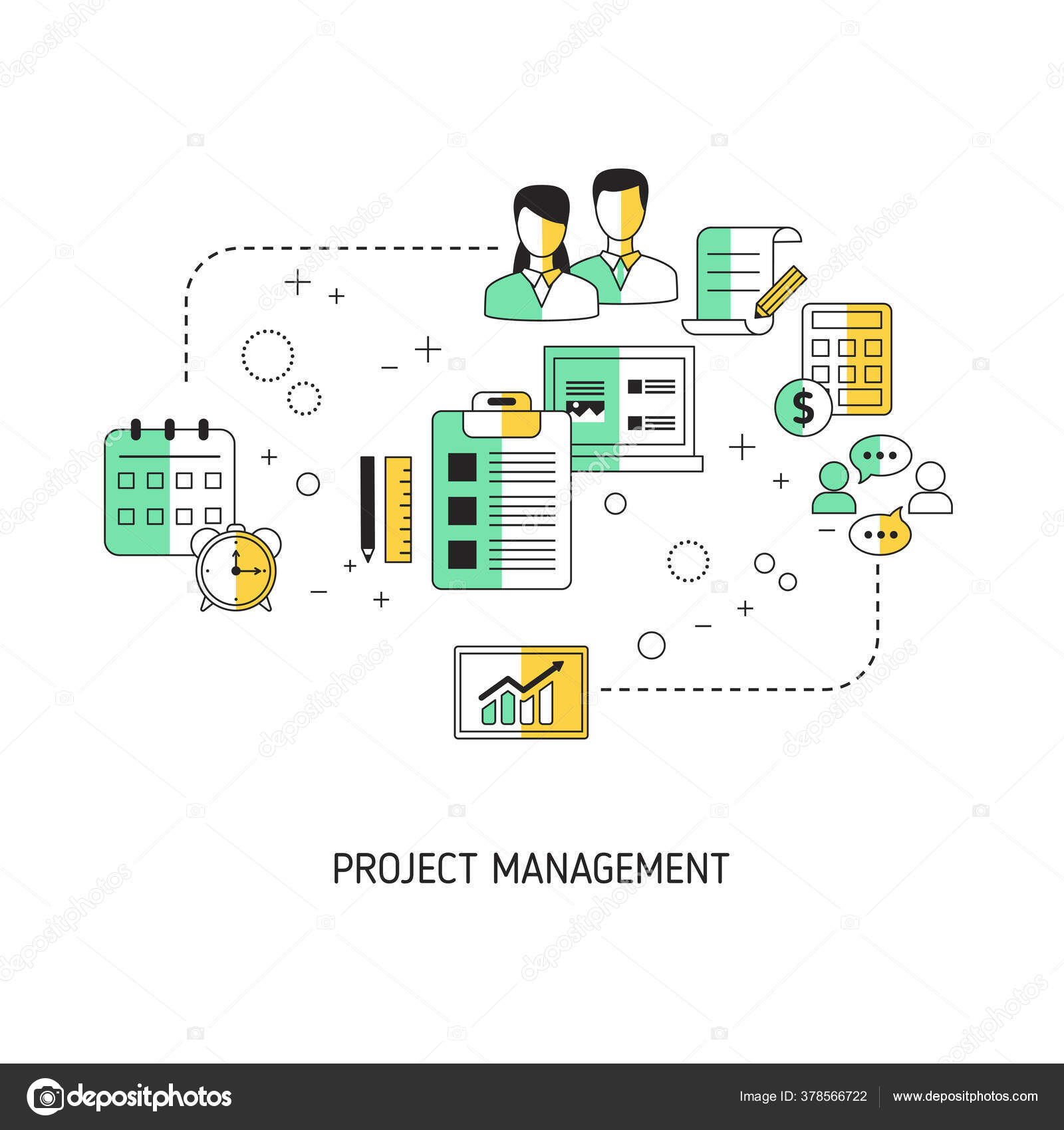 Project Management Concept Vector Illustration Website App Banner Etc ...