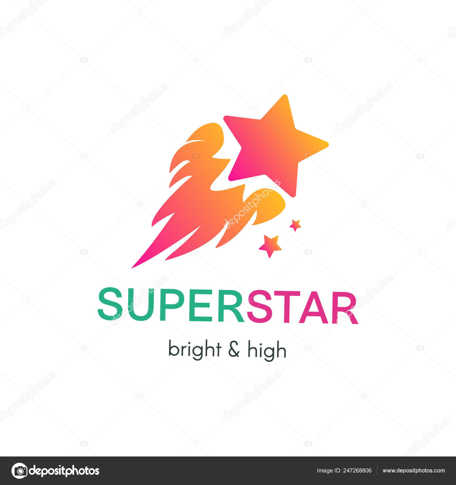 Flying star simple vector logo concept Stock Vector Image by ©barsrsind ...