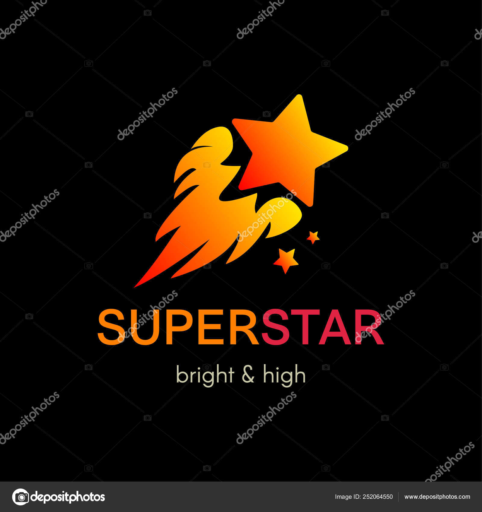 Flying star simple vector logo concept Stock Vector Image by ©barsrsind ...