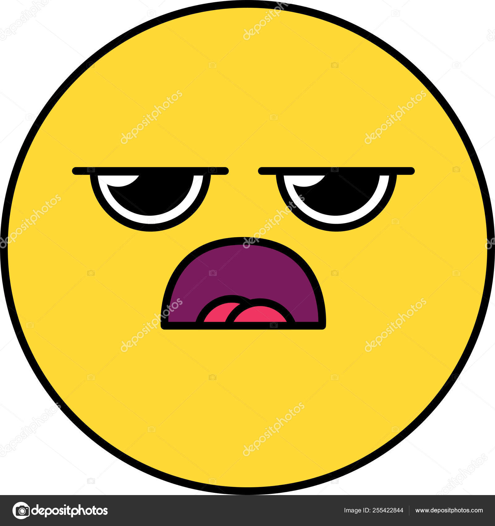 Grumpy, frown emoji illustration Stock Vector Image by ©barsrsind ...