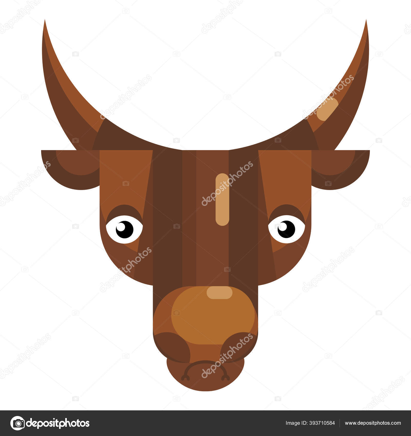 Stressed Bull Face Emoji Upset Cow Icon Isolated Emotion Sign Stock ...