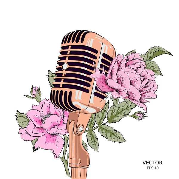 Image Microphone Flowers Floral Print Clothes Floral Print Design ...