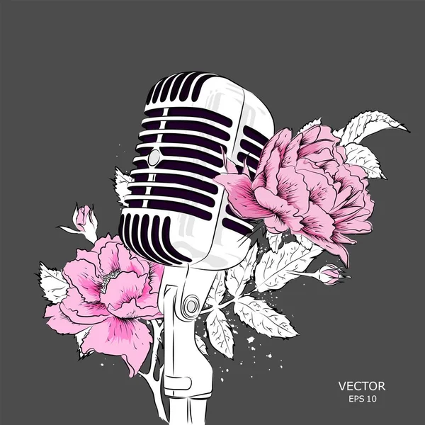 Image Microphone Flowers Floral Print Clothes Floral Print Design ...
