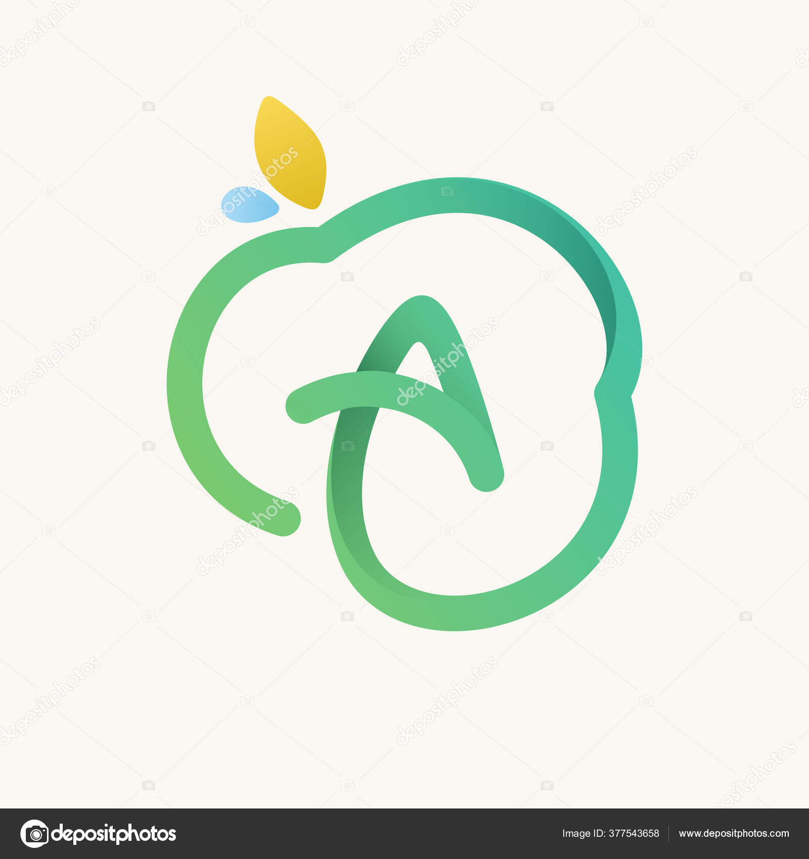 Letter Green Line Logo Vector Icon Perfect Ecology Labels Environment ...