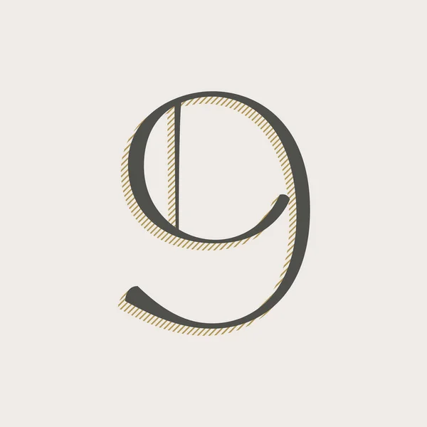 Elegant Letter Serif Font Logo Classic Thin Pen Lettering Shadow Stock ...