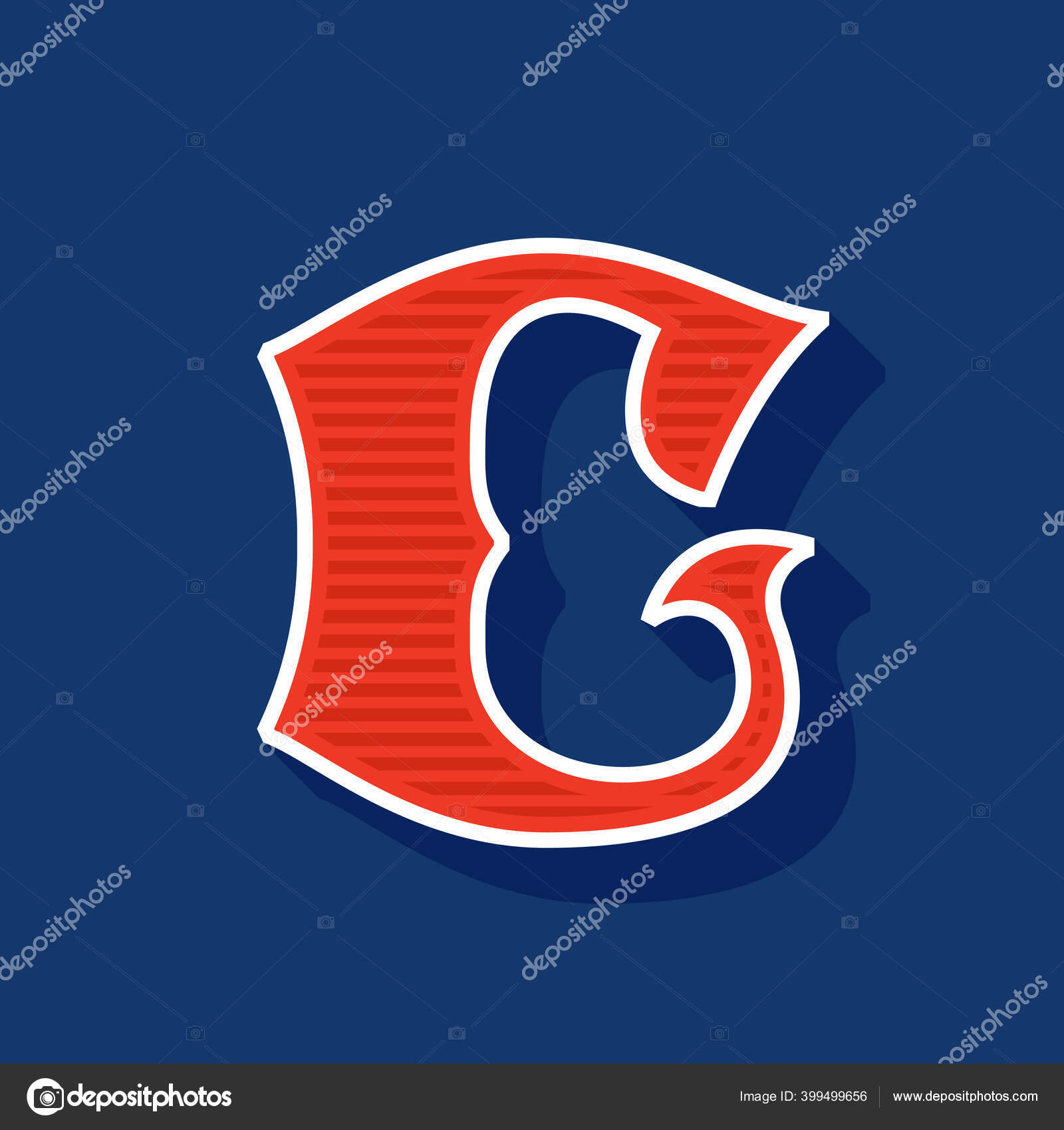 Classic Style Letter Sport Logo Retro Font Perfect Use Any Stock ...