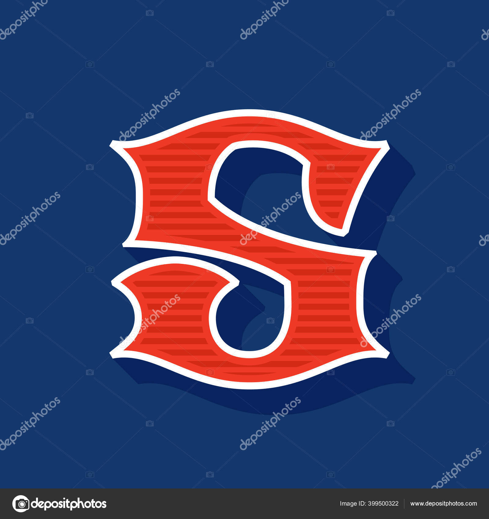 Classic Style Letter Sport Logo Retro Font Perfect Use Any Stock Vector ...