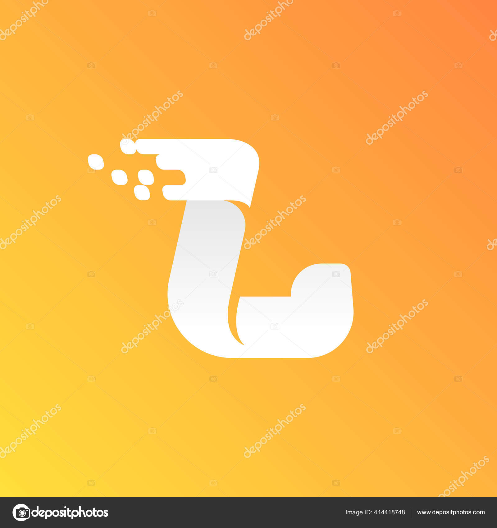 Letter Fast Speed Logo Checkered Pixels Pattern Gradient Background ...