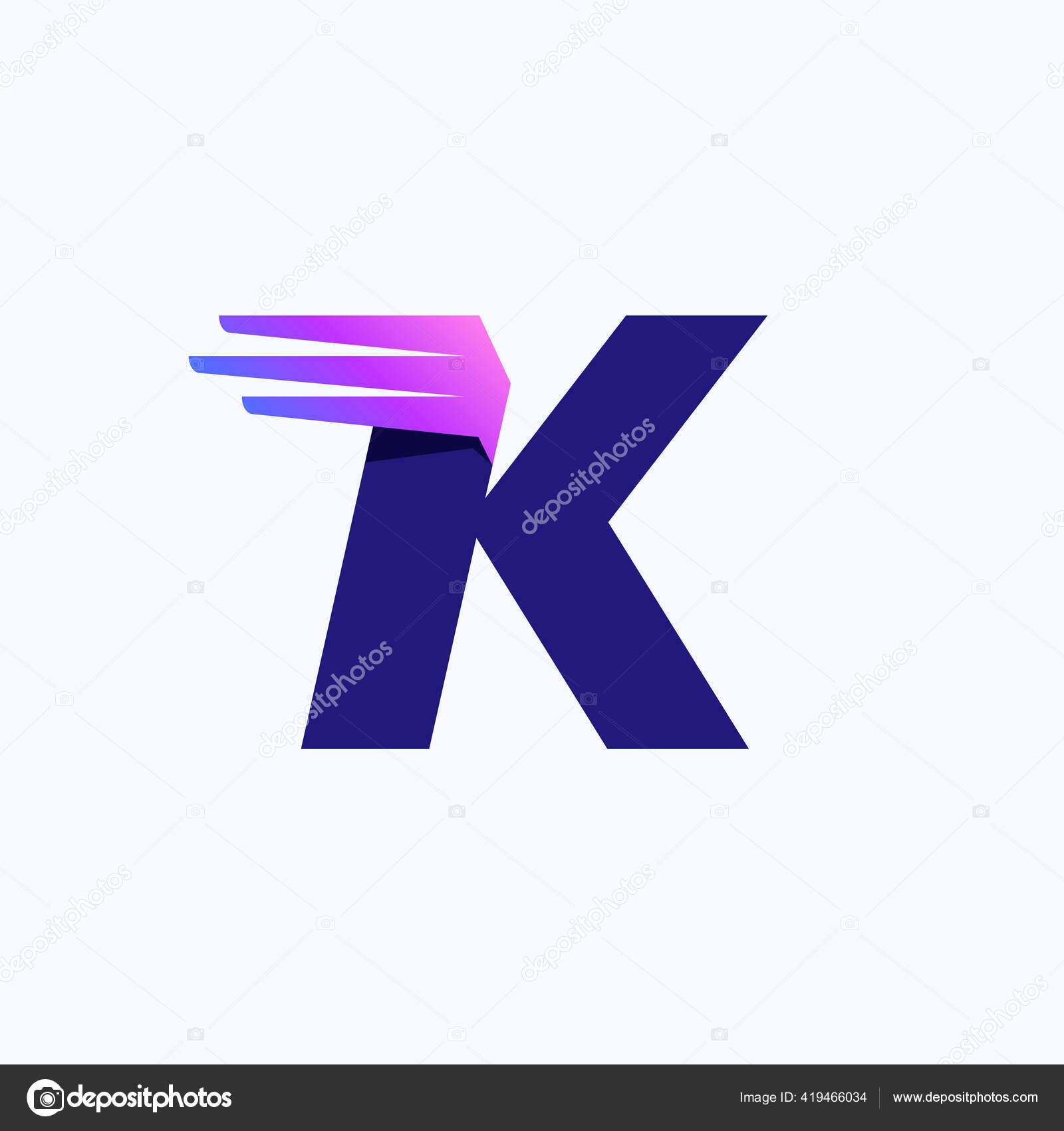 Letter Logo Fast Speed Lines Wings Corporate Branding Identity Design ...