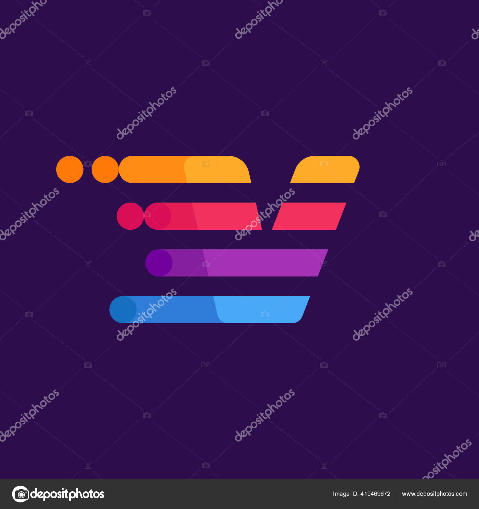 Letter Speed Lines Logo Design Template Colorful Creative Unique Icon ...