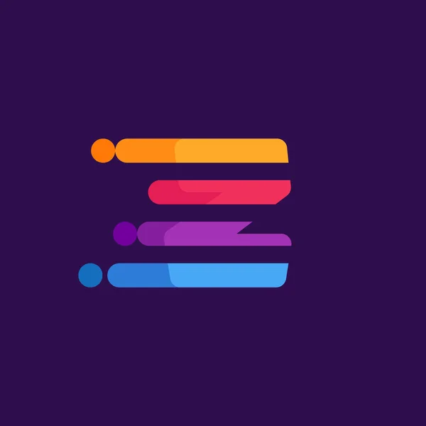 Letter Speed Lines Logo Design Template Colorful Creative Unique Icon ...