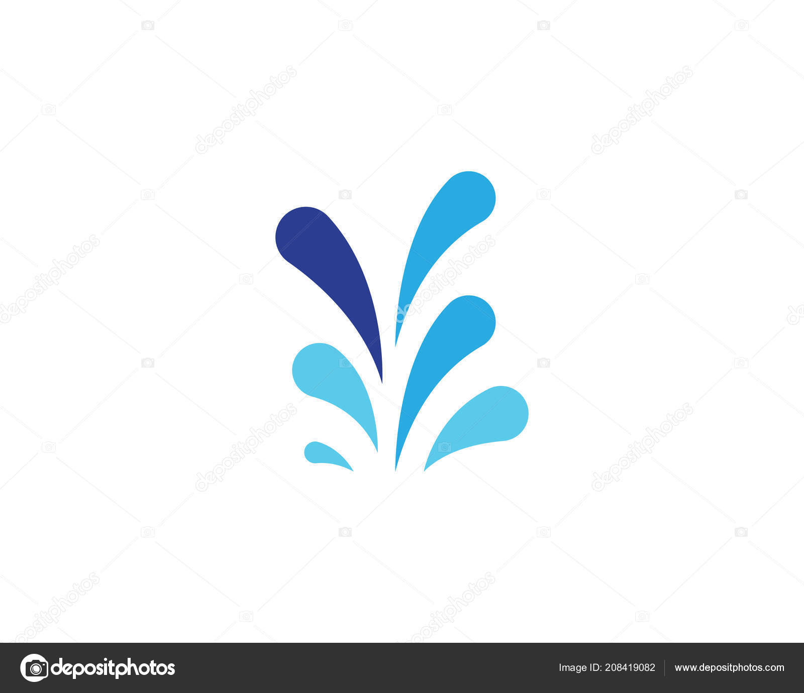 Splash Water Logo Symbol Vector Template Stock Vector by ©Hatigraphic ...
