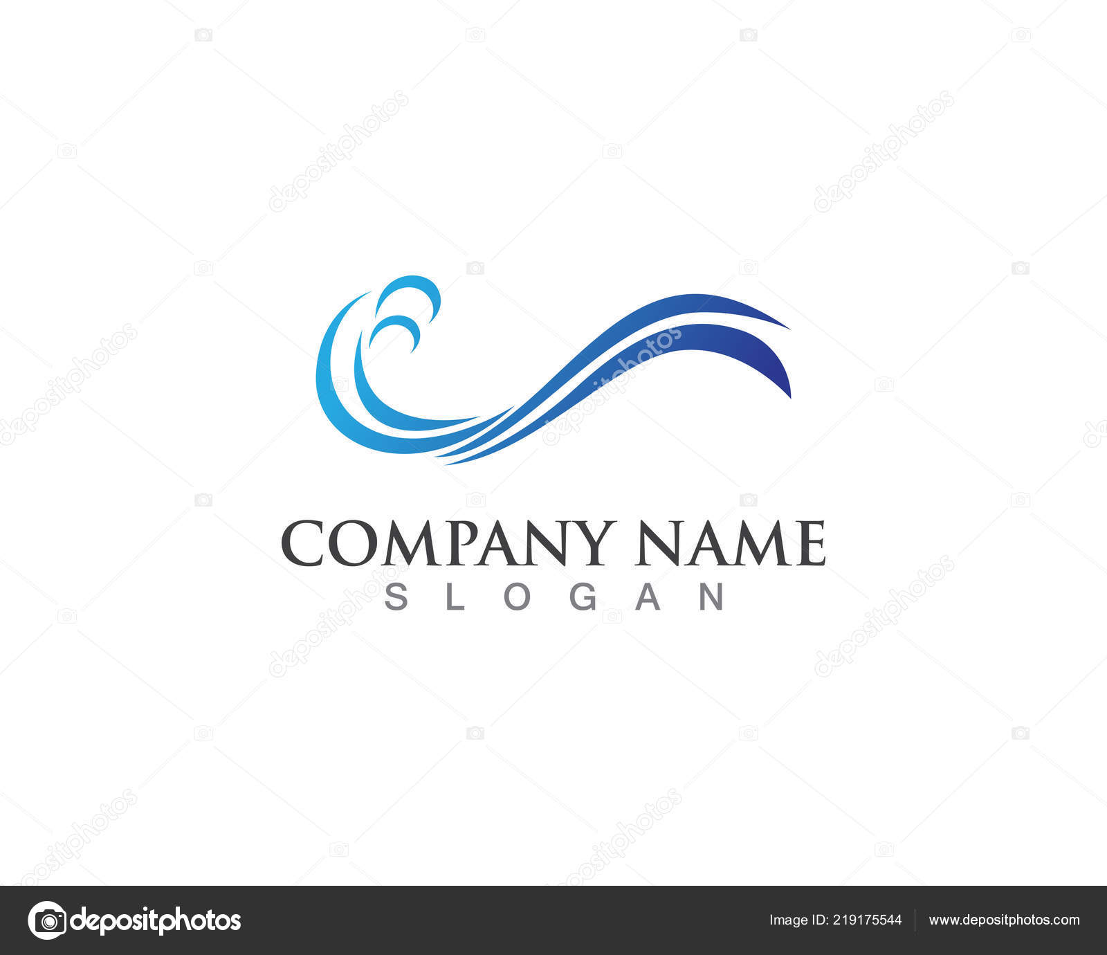 Wave Logo Vector Template Line Stock Vector Image by ©Hatigraphic ...