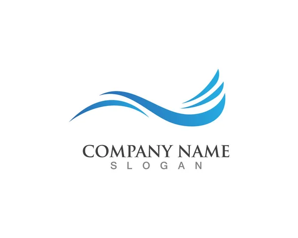 Wave Logo Vector Template Line Stock Vector Image by ©Hatigraphic ...