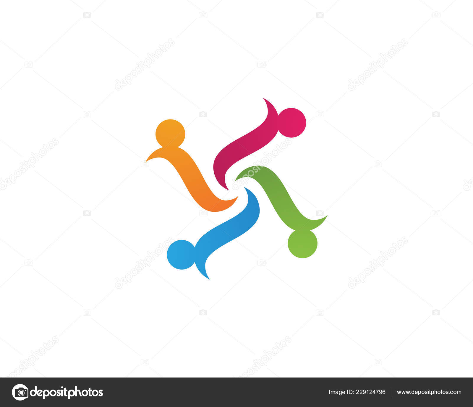 Community Unity Team Logo Vector Stock Vector by ©Hatigraphic 229124796