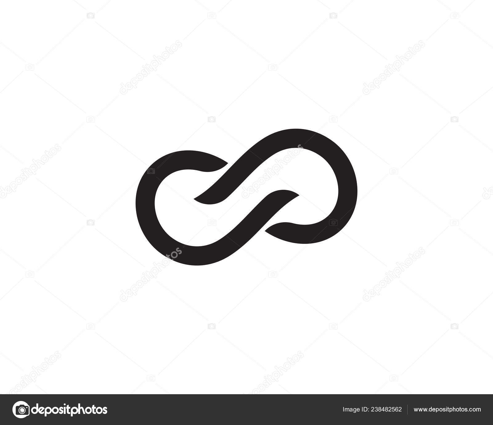 Infinity Line Logo Symbol Template Icons Vector Stock Vector by ...
