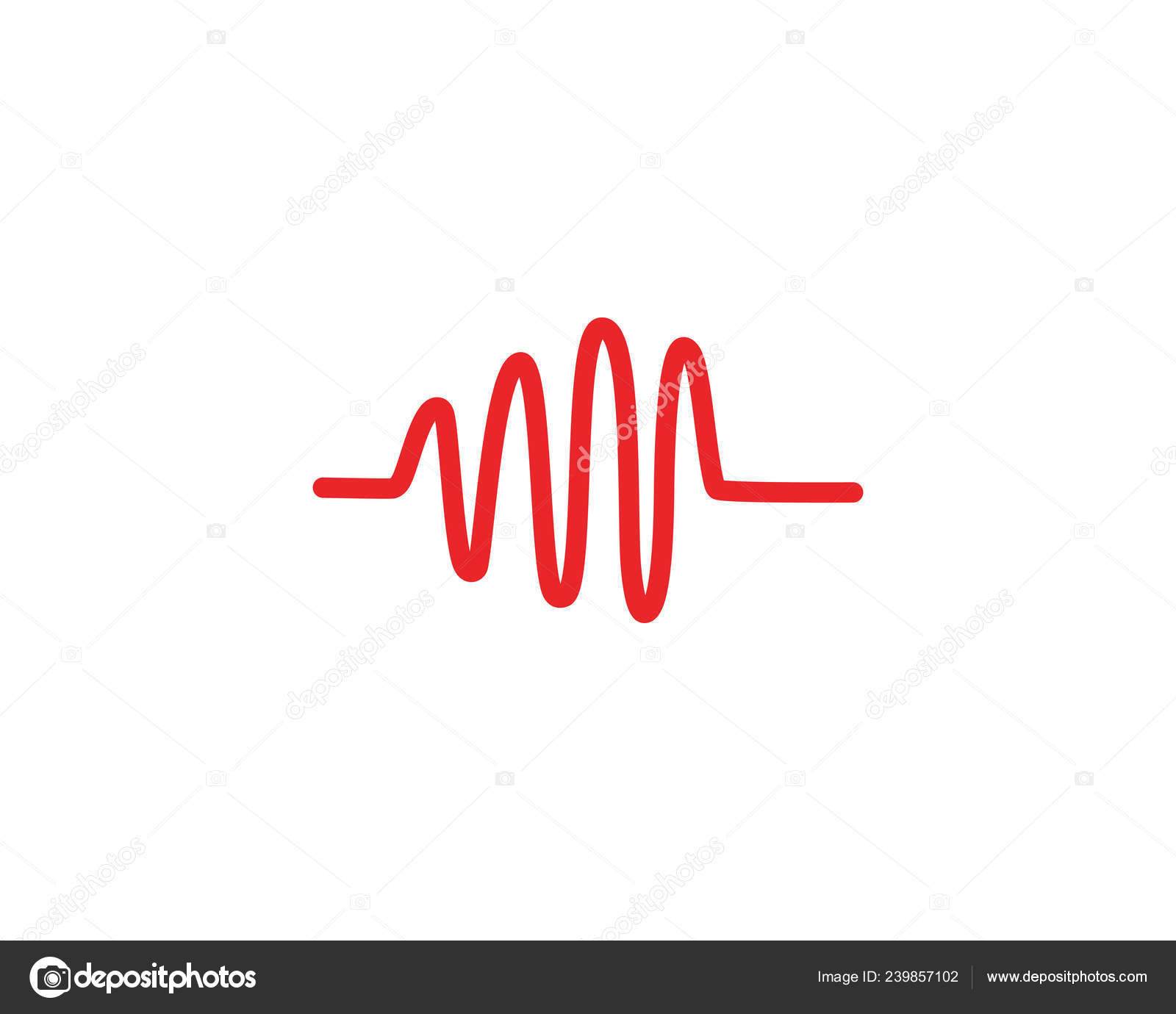 Heart Beat Wave Logo Line — Stock Vector © Hatigraphic #239857102