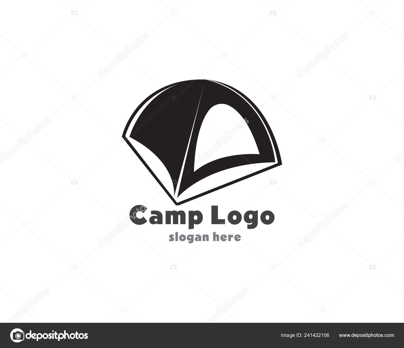 Tienda Campaña Logo Negro Vector de stock #241422106 de ©Hatigraphic
