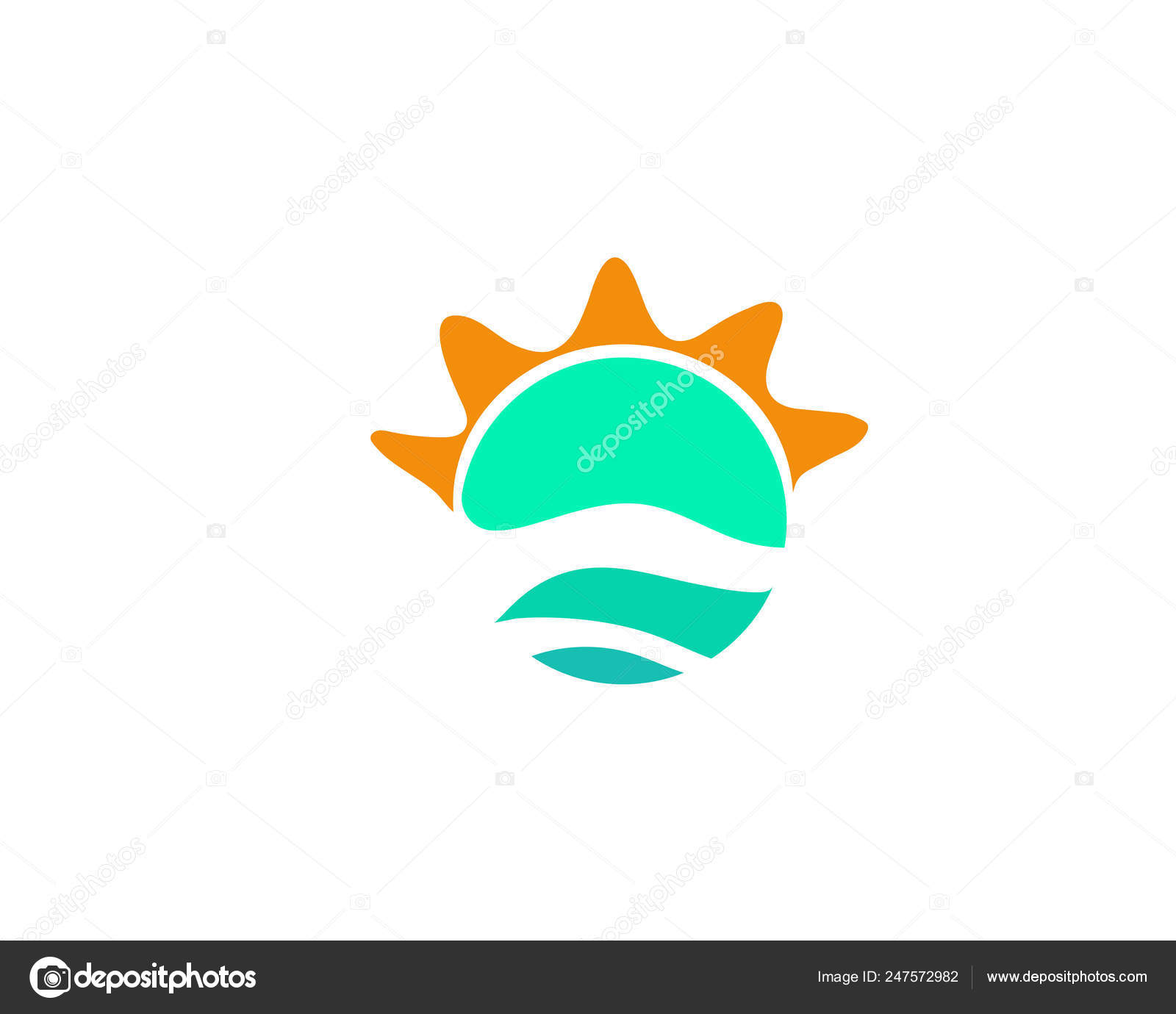 Templat vektor logo matahari Vektor Stok oleh ©Hatigraphic 247572982