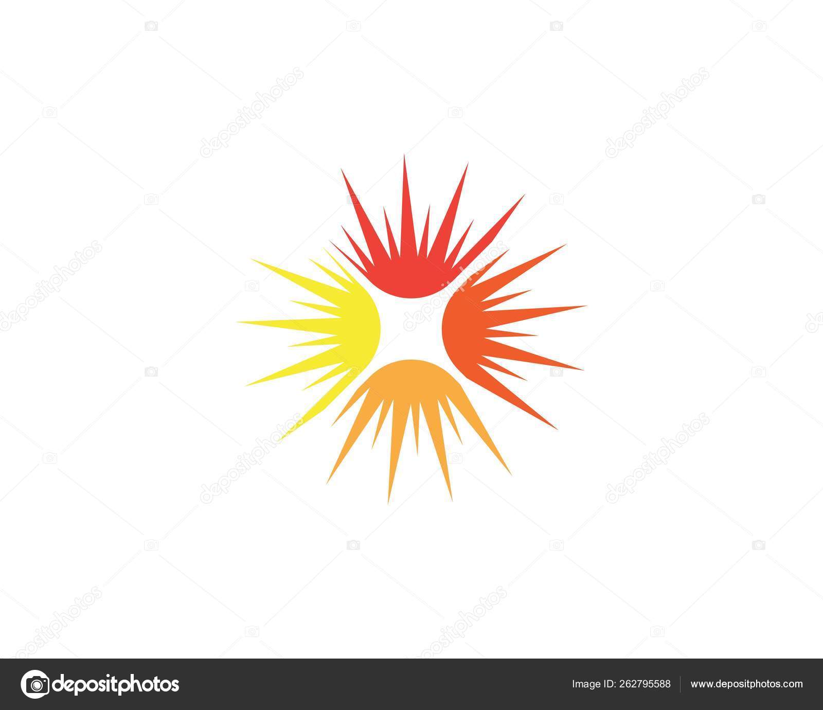 Sun logo and symbols star icon web Vector - — Stock Vector ...
