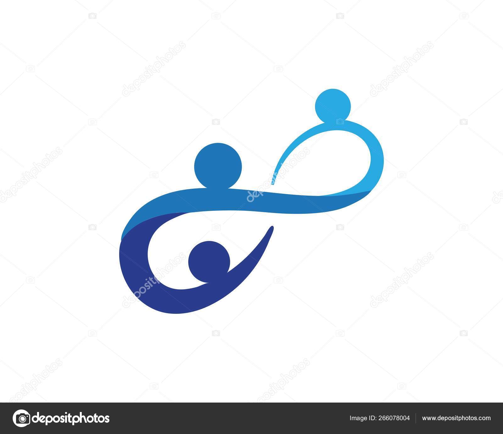 Infinity logo people community Design Vector Stock Vector Image by ...