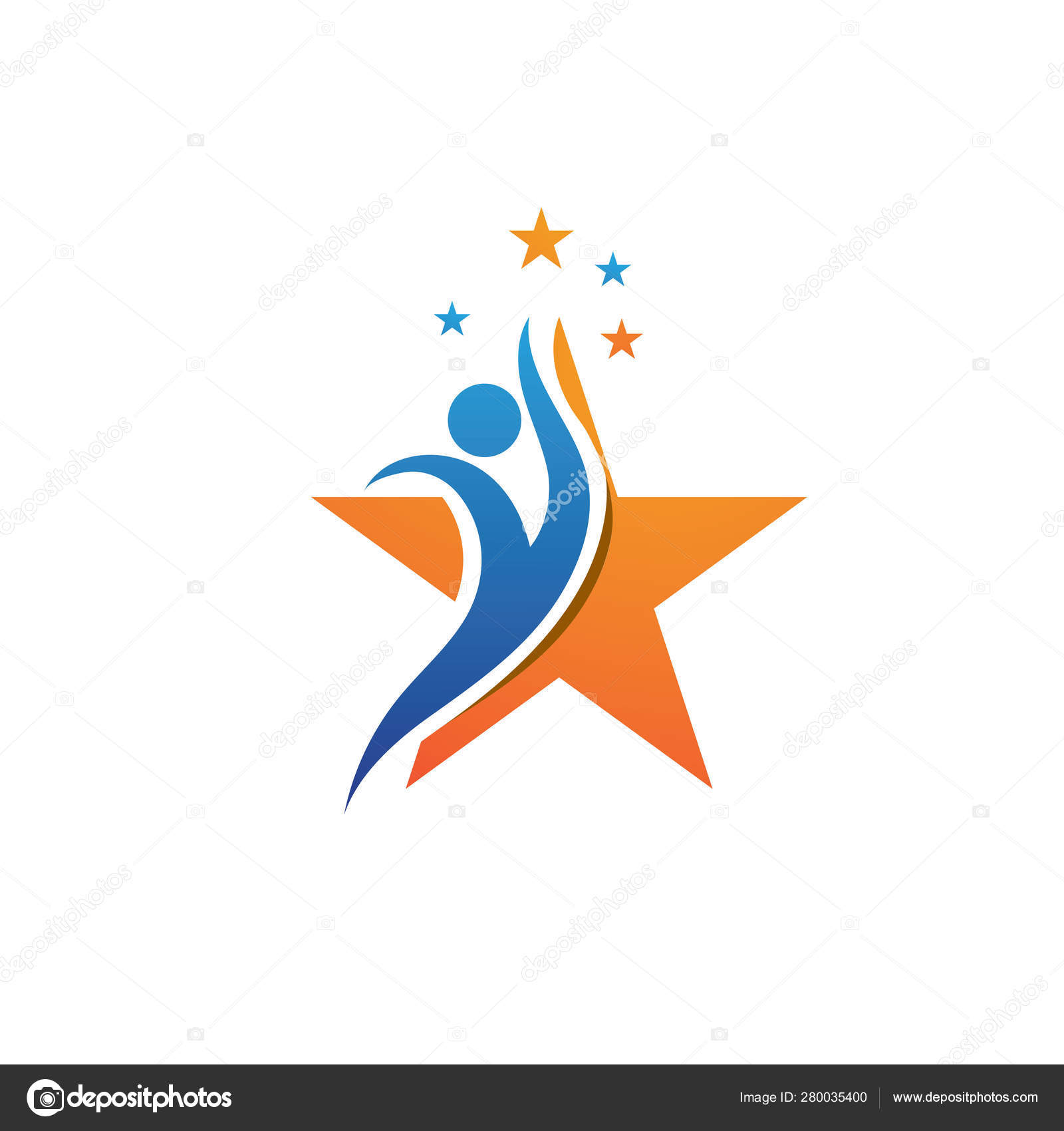 Image vectorielle Peuple étoile logo et modèle de symbole par ...