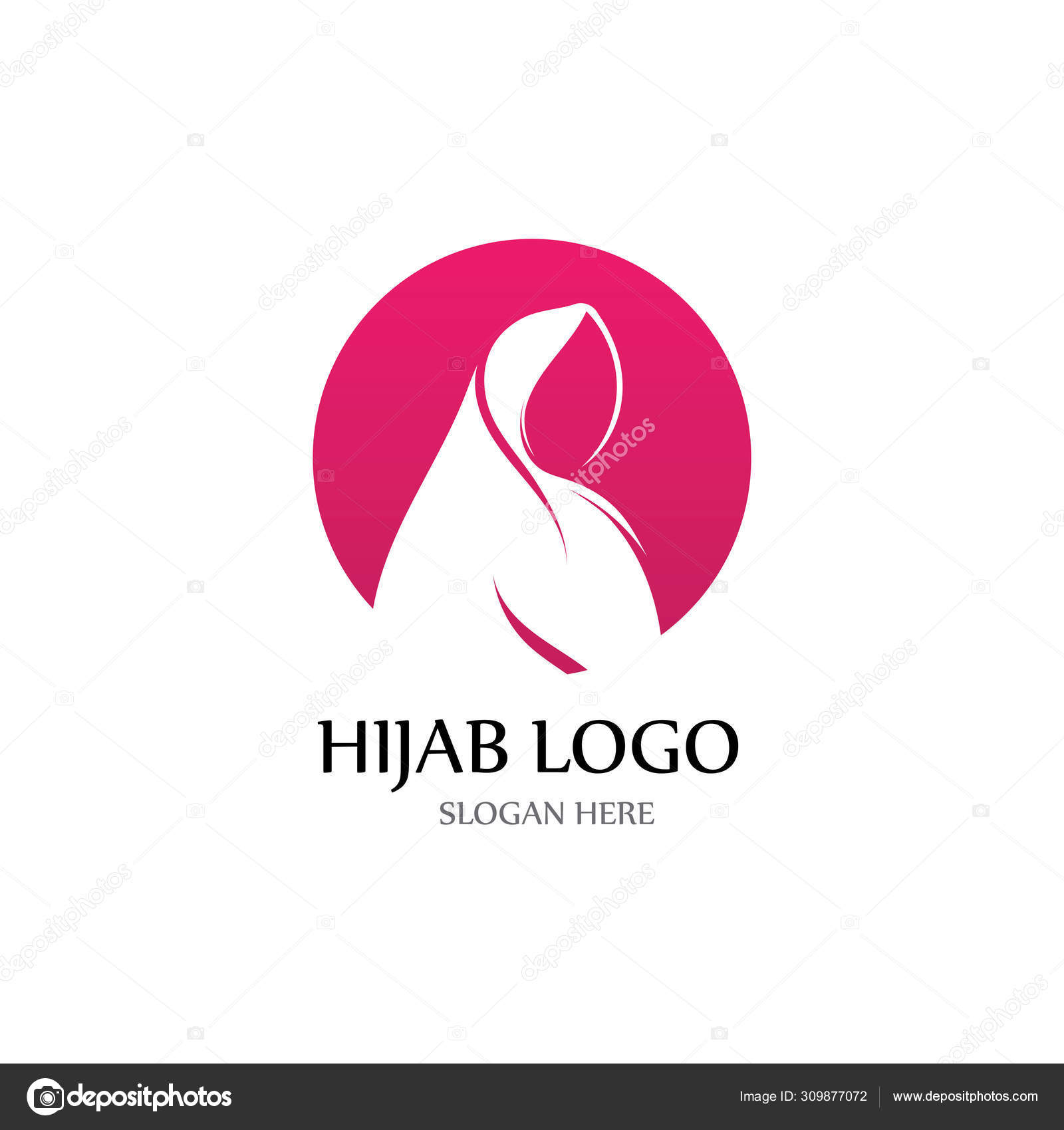 Hijab logo and symbol vector icons Stock Vector by ©Hatigraphic 309877072