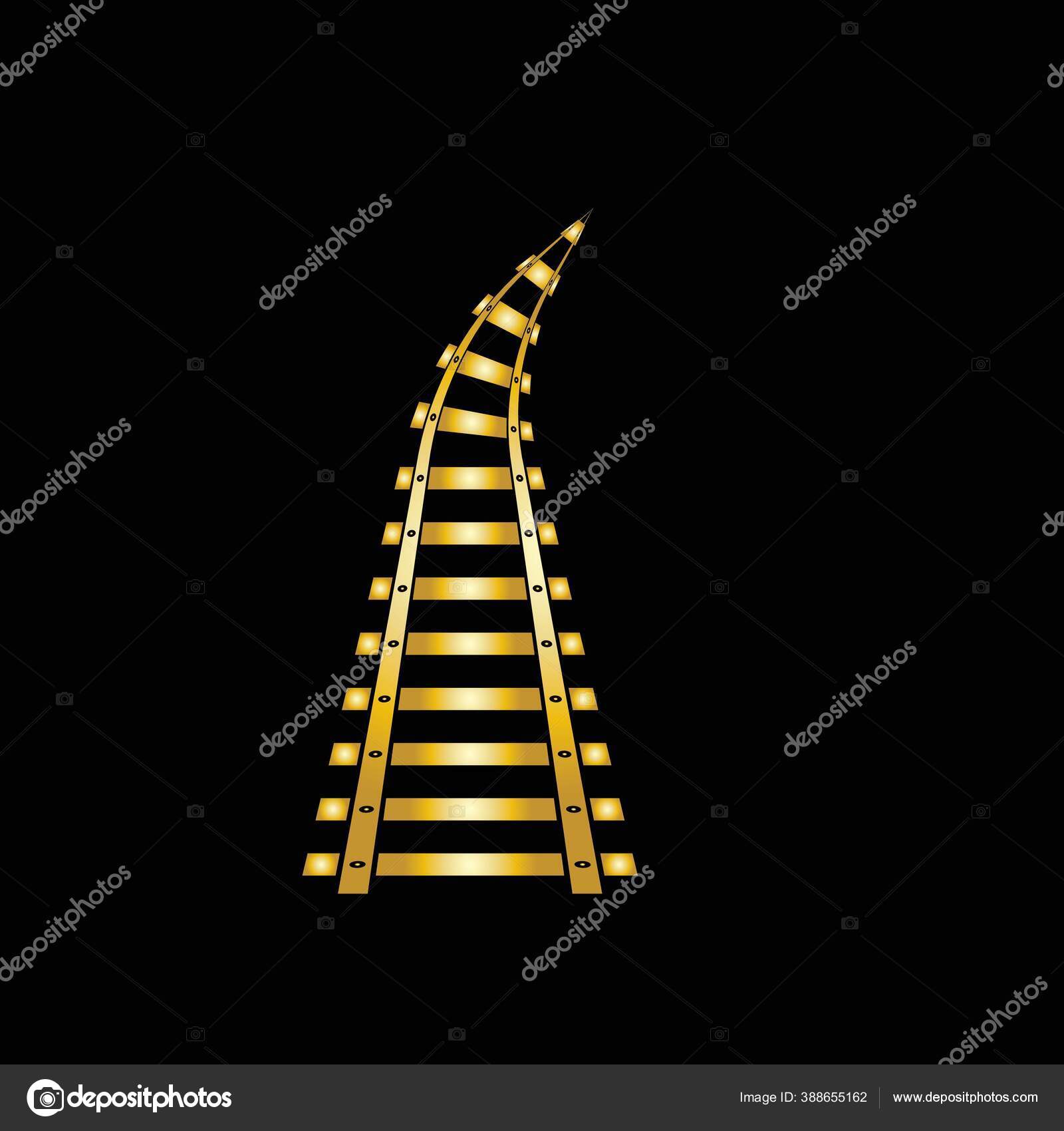 Railroad Line Vector Image Template Stock Vector by ©Hatigraphic 388655162